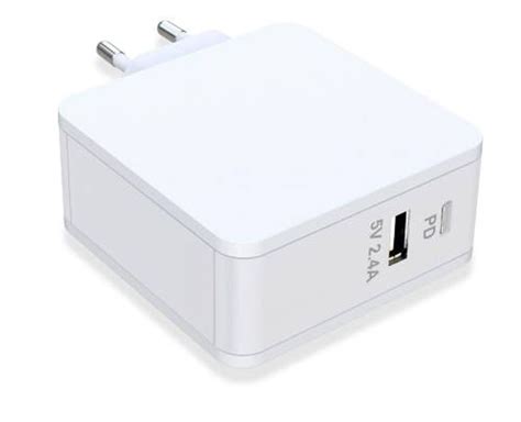 Usb C Lader 230v 2 4a 87w Usb C Hvit Teknikkdeler No