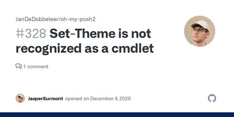 Set Theme Is Not Recognized As A Cmdlet · Issue 328 · Jandedobbeleer