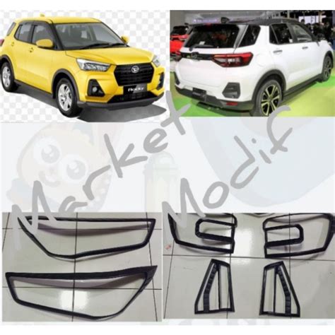 Jual Paket Garnish List Lampu Hitam Doff Daihatsu Rocky Depan Belakang