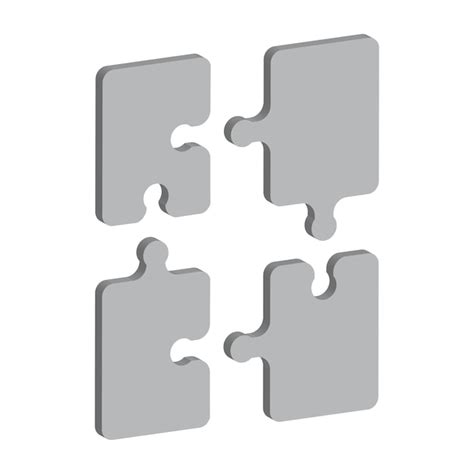 Premium Vector Gray Puzzles Strategy Concept Vector Illustration