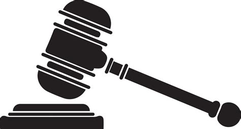 Justice Hammer Icon Isolated On White Background Judge Gavel Sign