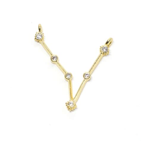 16kgp星座【2個入り】ejp346 魚座（うお座）pisces ゴールド コネクター 金属アレルギー対応 Diy Bejewel