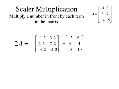 PPT 2412 Pre Calculus Chapter 11 Section 4 Equivalent Add Subtract Multiply Matrices