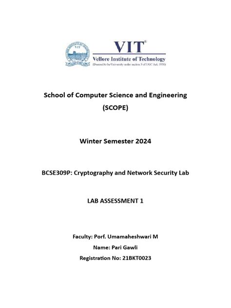 Cryptography Lab 1 Pdf Pdf Cryptography Secure Communication