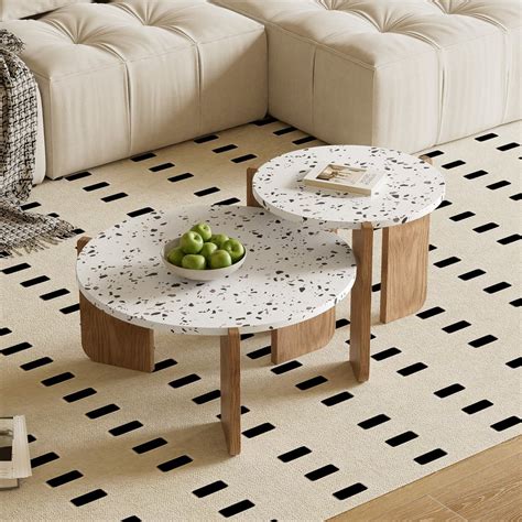 Modfu Couchtisch Sofa Beistelltisch 2 St Moderner Zusammensetzbarer