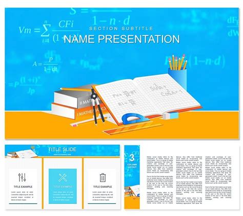 Mathematics Learning Powerpoint Template For Presentation