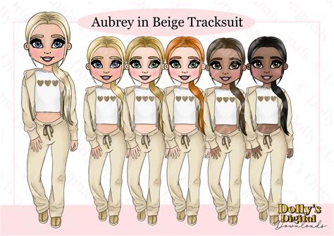 Aubrey Beige Tracksuit Doll Payhip