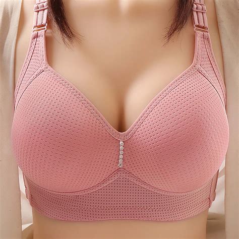 Clearance Titcea Bras For Women Plus Size Solid Color Push Up No