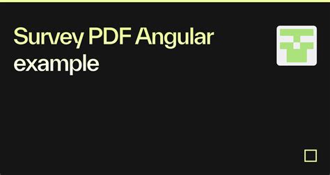 Survey Angular Examples Codesandbox