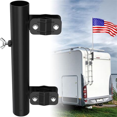 Rv Ladder Mounted Flagpole Holder Heavy Duty Rv Flag