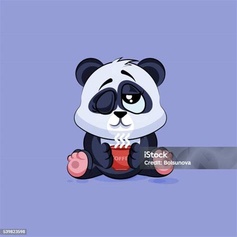 일러스트 격리됨에 그림문자 문자 말풍선이 있고 바로 든 판다 감정에 대한 스톡 벡터 아트 및 기타 이미지 감정 귀 부분