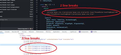 An Additional Line Break Is Added To Existing Default Content Line Breaks On Initialization Of