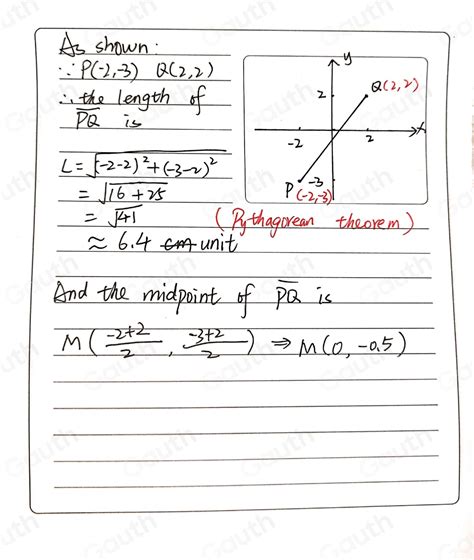 Solved Plot The Segment Overline Pq With Endpoints P And Q On The Coordinate Plane