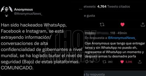 Hoy Tamaulipas Tendencia Anonymous Asegura Haber Hackeado Instagram
