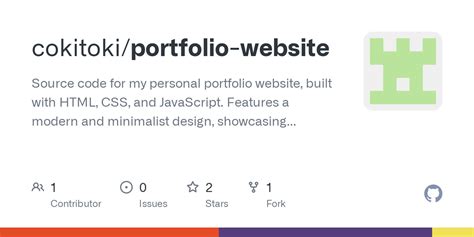 Github Cokitokiportfolio Website Source Code For My Personal
