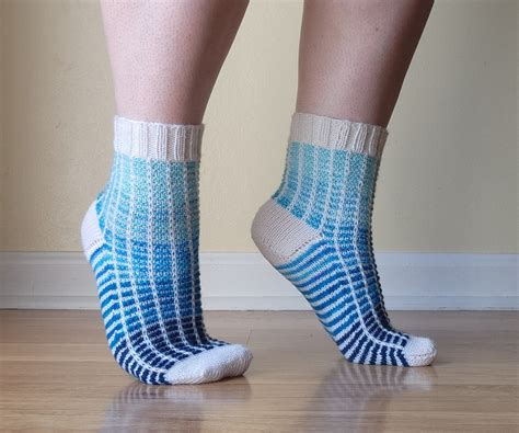 Striped Socks Knitting Pattern Stained Glass Rain Socks Colorwork