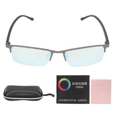 Red Green Color Blind Glasses Ultralight Silver Black Alloy Frame