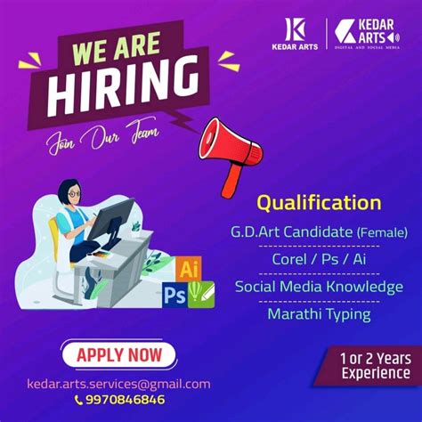 Isha Waykool On Linkedin Wearehiring Vacant Vacancy Job Kalaniketan Gdart Commercialartist