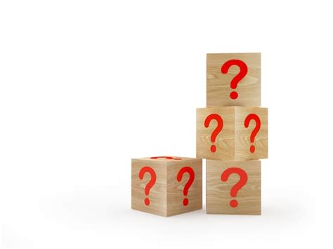 Premium Photo Wooden Cubes With Question Marks On A Stack