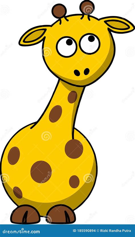 Vector High Quality Unique Cute And Adorable Giraffe Animation Stock
