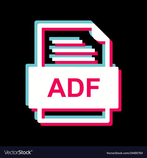 Adf File Document Icon Royalty Free Vector Image