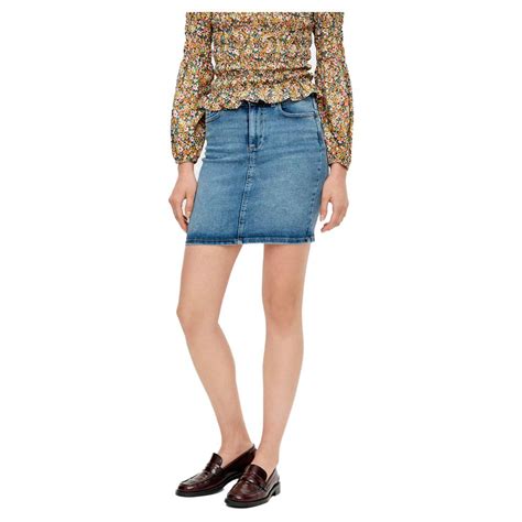 Pieces Lili Mid Waist Denim Rock Blau Dressinn