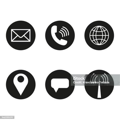 통신 아이콘 연락처 아이콘 세트입니다 벡터 그림입니다 Brand Name Online Messaging Platform에 대한