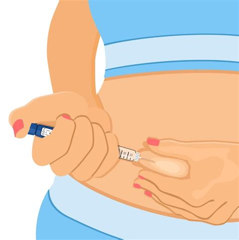 Premium Vector Diabetes Concept With Insulin Pen Injection