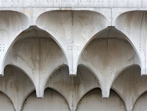 Architectural Arches In Concrete Structure Stock Illustration