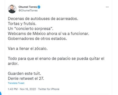 La ácida predicción con la que Chumel Torres tachó de ardido a AMLO por la marcha de la 4T