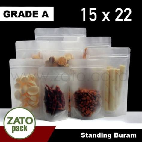 Jual Plastik Bag Buram 15x22 Standing Pouch Plastik Ziplock Kemasan