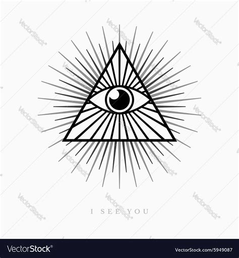 All Seeing Eye Royalty Free Vector Image Vectorstock