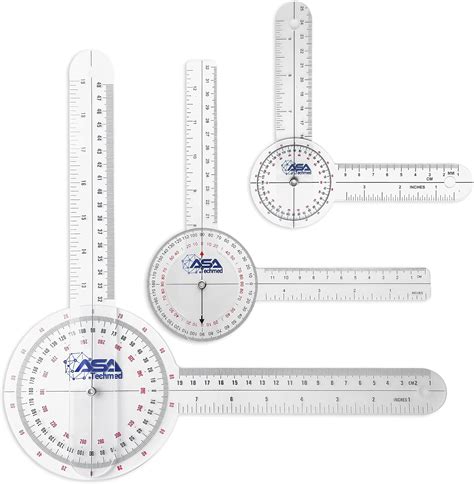 Amazon ASA TECHMED 3 Pcs Goniometer Set 12 8 6 Inch Medical