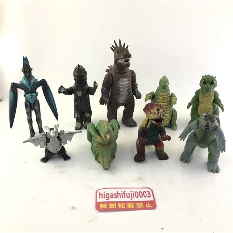 【傷や汚れあり】【9点セット】ソフビ フィギュア等 まとめアンギラス ブルマァクリトルゴジラ 1994ネロンガアギラー シーボーズ