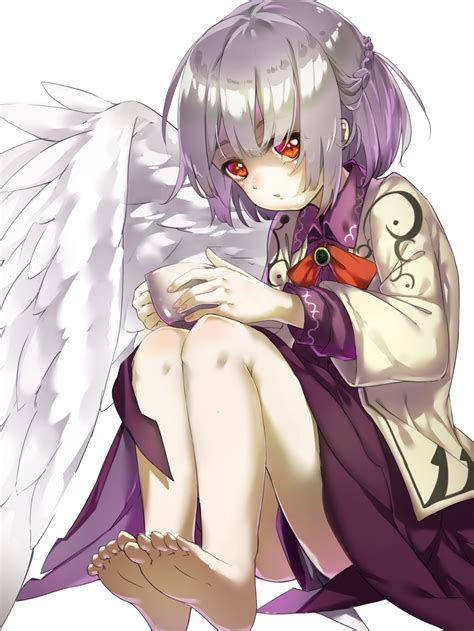 Safebooru 1girl Bangs Barefoot Blush Braid Cup Dress Eyebrows Visible