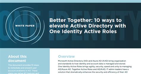 Microsoft One Identity Better Together For Security