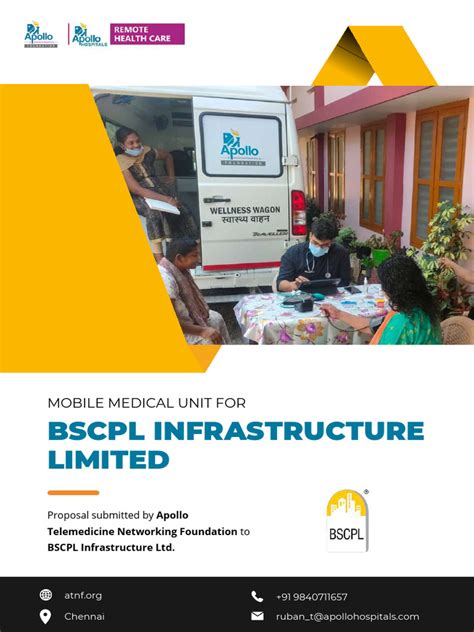 Bscpl Infrastructure Limited Mobile Medical Unit Proposal Pdf