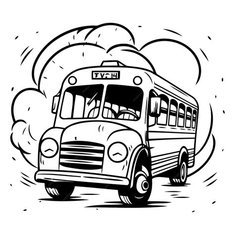 Premium Vector School Bus Vector Illustration Of A School Bus On