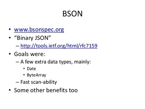 using bson beyond mongodb