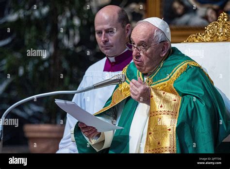 Pope Francis Delivers Speeches During The Mass For The Congolese