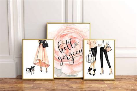 Fashion Wall Artfashion Printsfashion Illustrationfashion Etsy