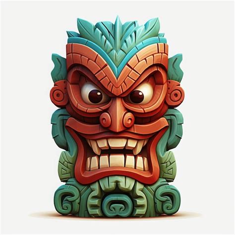 Premium Ai Image Vibrant Tiki Idol A Colorful Tribute