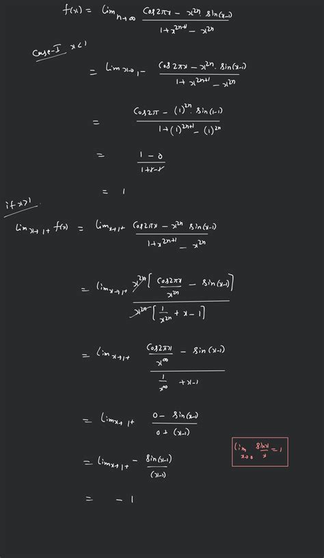 The Function Fr→r Defined Byfxlimn→∞ 1x2n1−x2ncos2πx−x2nsinx−1