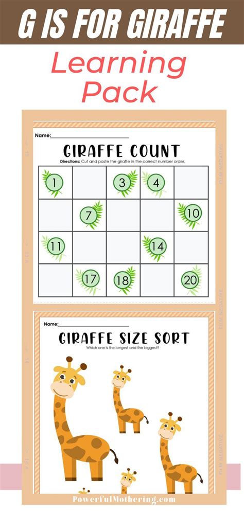 G Is For Giraffe Learning Activities For Preschoolers Pre Writing