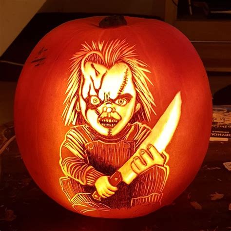 Chucky Pumpkin Carving Templates