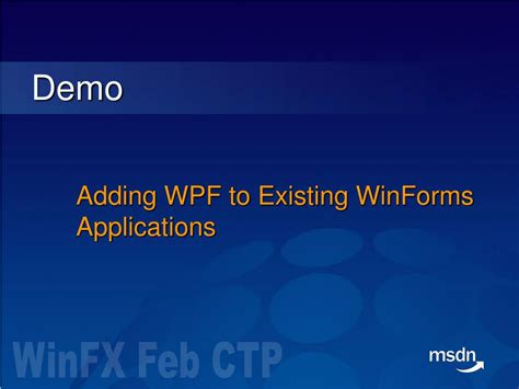 Ppt Windows Presentation Foundation Wpf Powerpoint Presentation