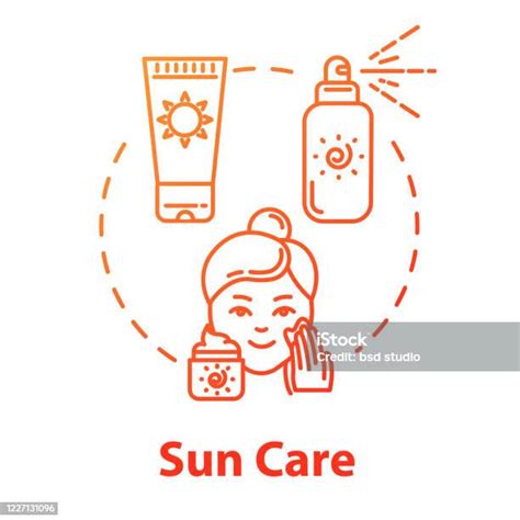 선 케어 자외선 차단제 여름 화장품 컨셉 아이콘 자외선 차단 자외선 차단 미용 제품 스킨 케어 아이디어 얇은 라인 일러스트 벡터 절연 윤곽선 Rgb 색상 드로잉 편집 가능한