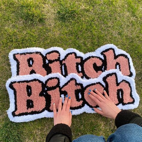 Bitch Handmade Tufted Rug Custom Rug Fluffy And Soft Rugs Etsy