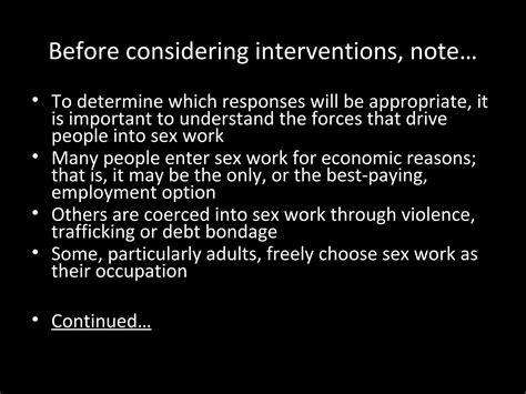 Commercial Sex Workers An Overview Of The Terminology And Intervention