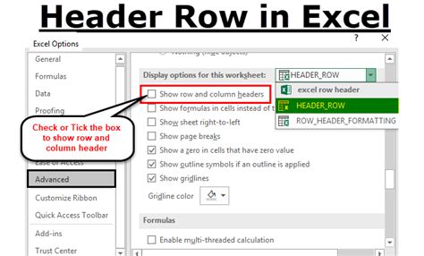 What Is Row Heading In Excel